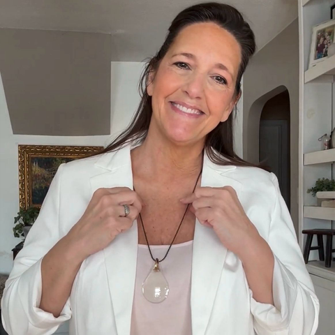 Gold Plated Modern Monocle Style Necklace - Gold Nights by Luka