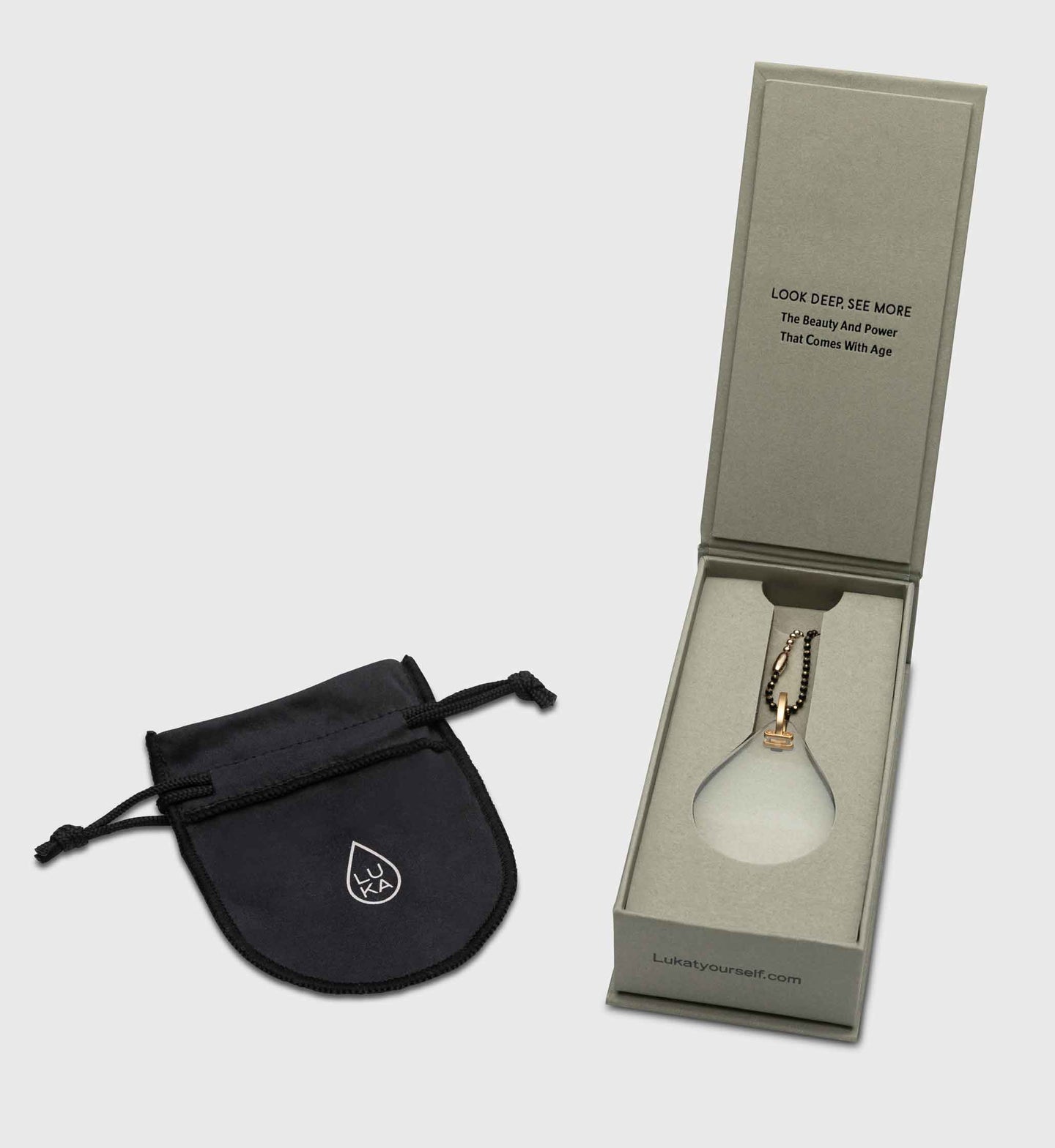 Gold Plated Modern Monocle Style Necklace - Gold Nights by Luka